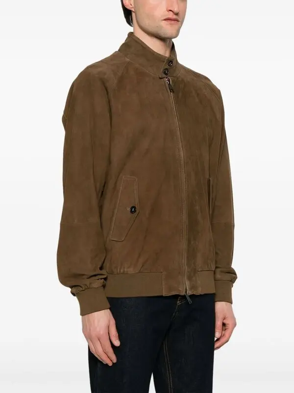 BARACUTA Suede Bomber Jacket