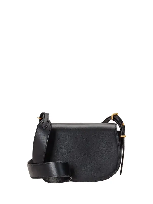 Polo Ralph Lauren Leather Shoulder Bag - Black