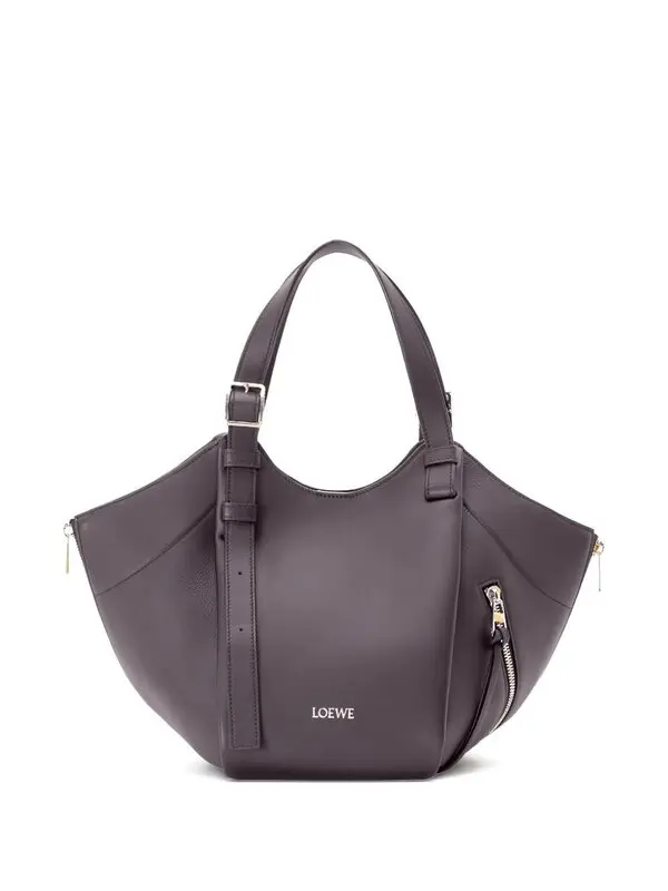 Loewe Hammock Leather Tote Bag - Brown