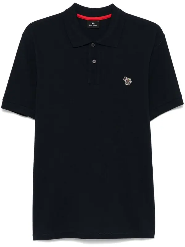 Paul Smith Logo Cotton Polo Shirt - Blue