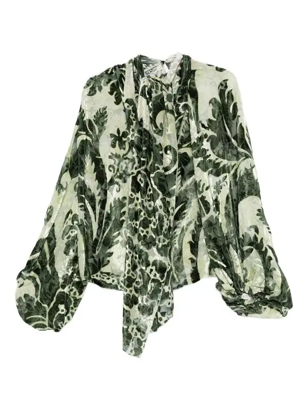 F.R.S FOR RESTLESS SLEEPERS Printed Silk Blouse