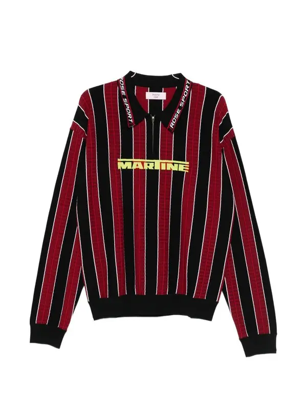 Martine Rose Striped Polo Shirt - Red
