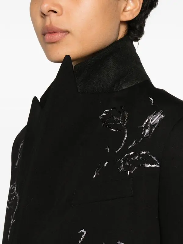 HIPPY REALISTI Cotton Single-breasted Blazer With Floral Print