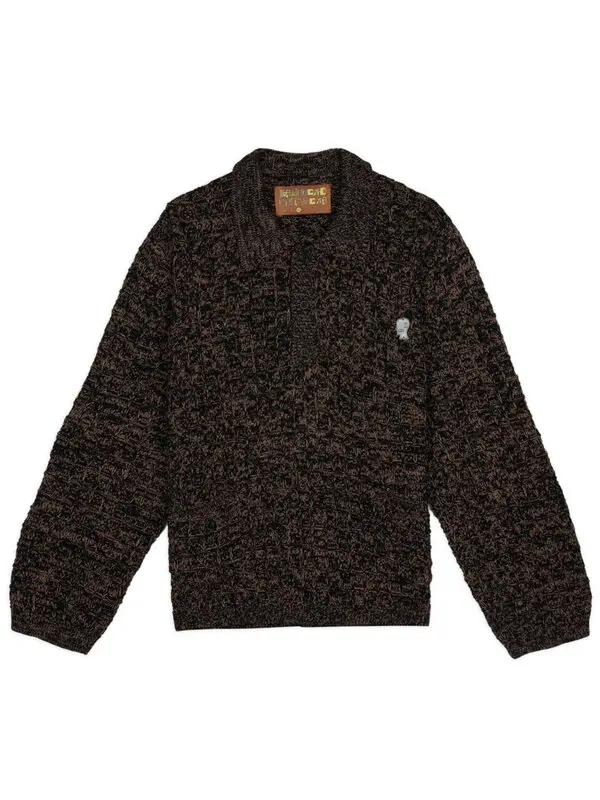BRAIN DEAD Waffle Knit Pullover Sweater