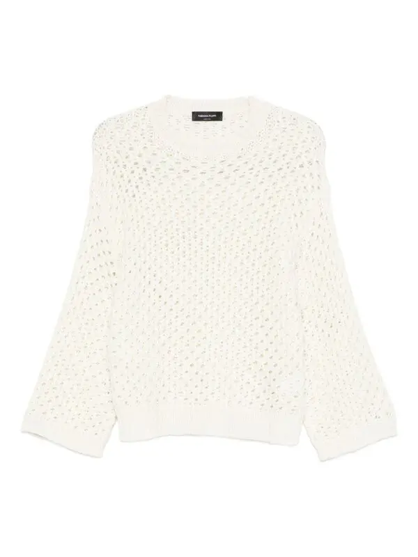 Fabiana Filippi Wool Blend Open Knit Sweater