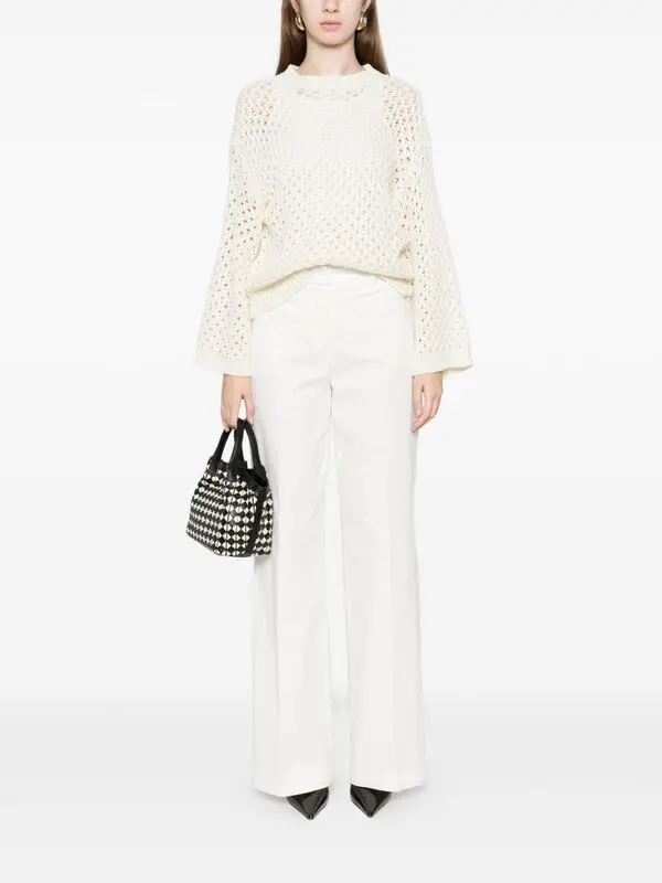 Fabiana Filippi Wool Blend Open Knit Sweater