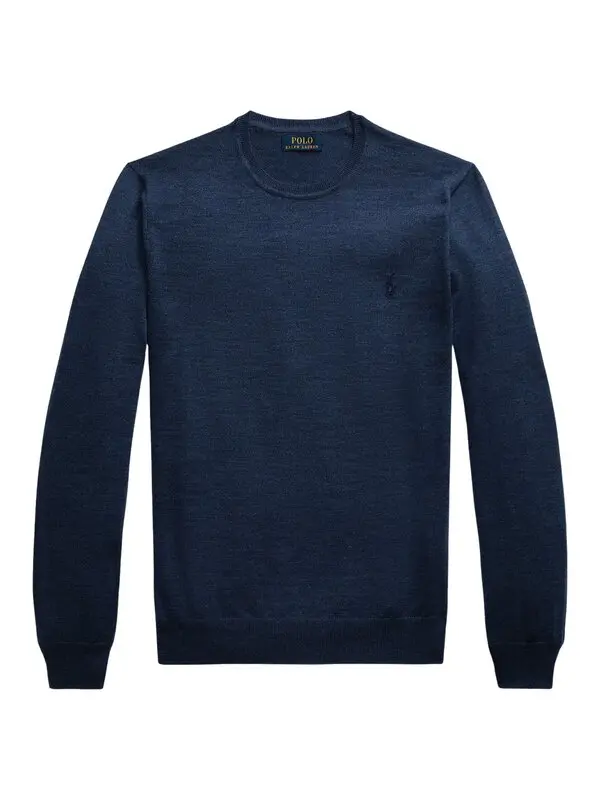 Polo Ralph Lauren Fine Knit Crew Neck Long Sleeve Sweater - Blue