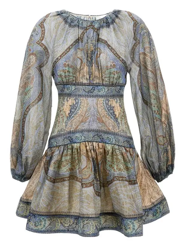 Zimmermann Wanderlust Cotton And Silk Mini Dress