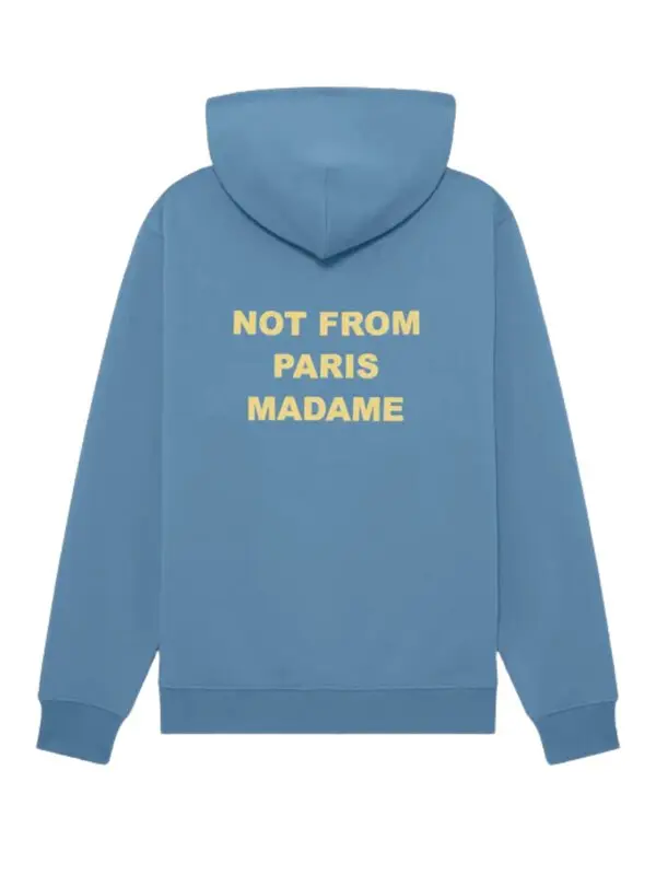 Drole De Monsieur Slogan Hoodie - Blue