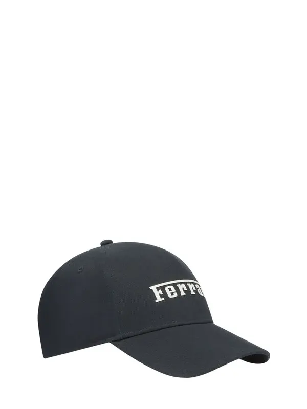 FERRARI Cotton Baseball Cap With Embossed Logo