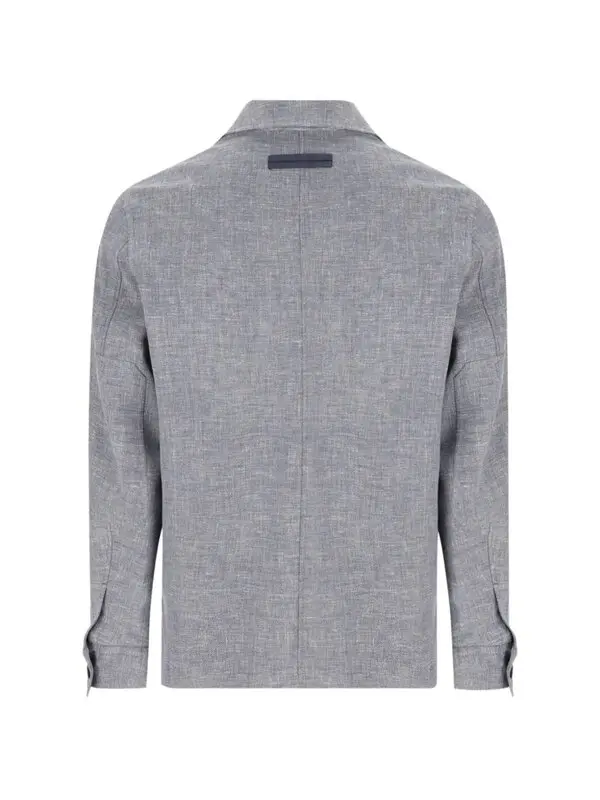 Zegna Linen, Wool, And Silk Shirt
