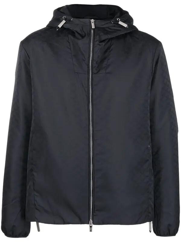 Emporio Armani Nylon Blouson Jacket With Jacquard Logo
