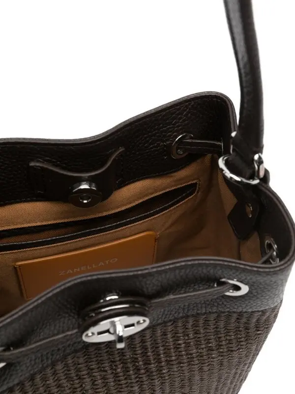 ZANELLATO Mondà Vimini Small Bucket Bag - Brown
