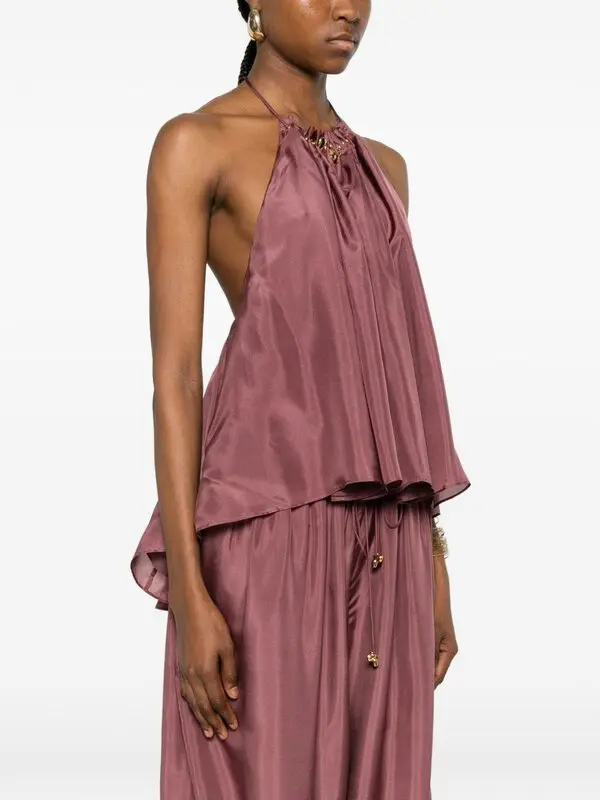 Zimmermann Aster Silk Top - Brown
