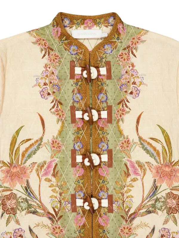 Zimmermann Indra Printed Cotton Jacket - Green
