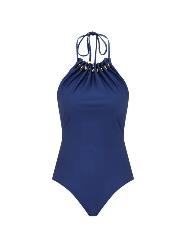 Zimmermann Aster Halterneck One Piece - Blue
