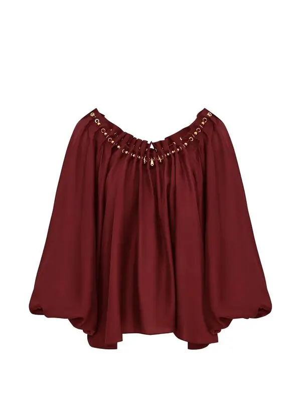 Zimmermann Aster Silk Blouse - Red