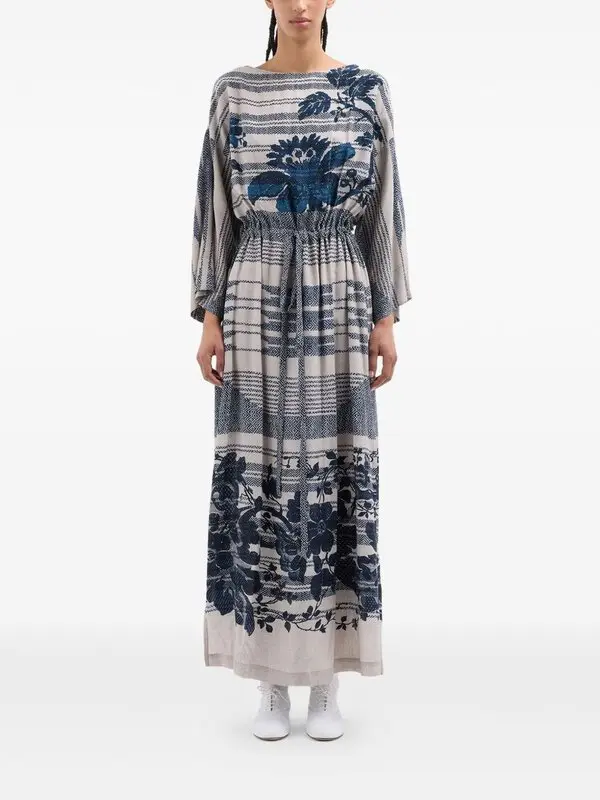 PIERRE-LOUIS MASCIA Printed Silk Maxi Dress