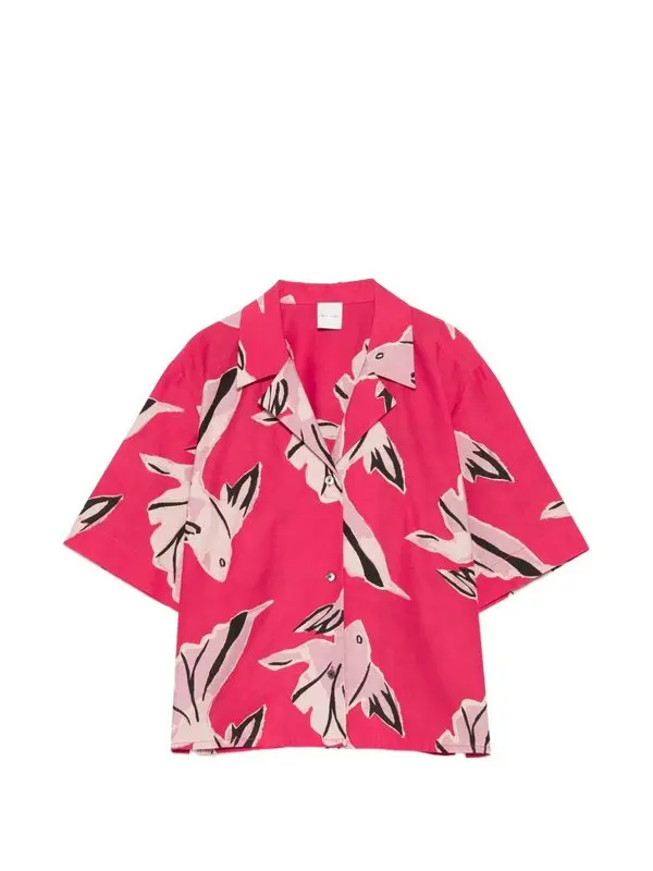 Paul Smith Printed Cotton Shirt - Red