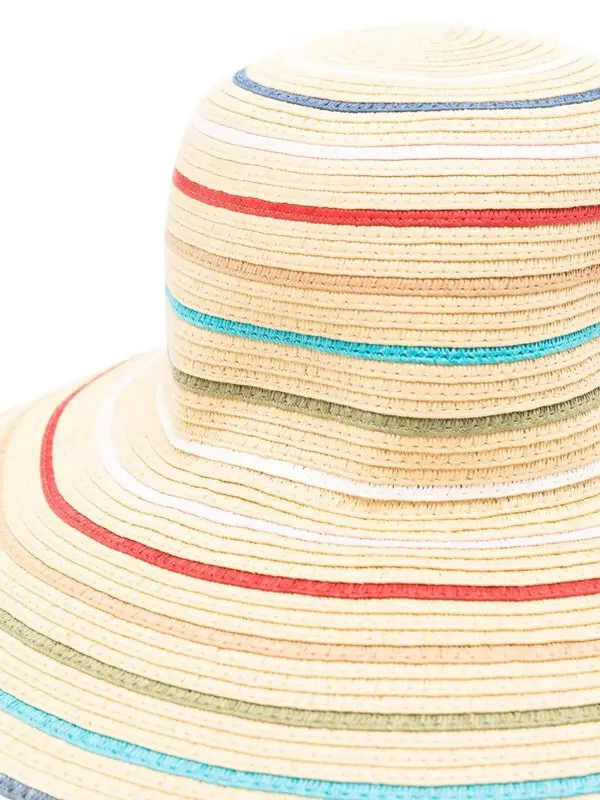 Paul Smith Straw Sun Hat With Wide Brim - Beige