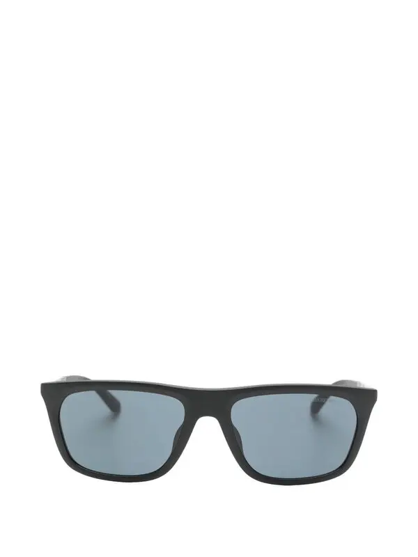 Emporio Armani Rectangle Sunglasses With Logo Detail - Black