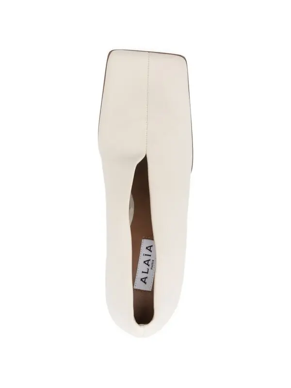 Alaïa Leather Square Toe High Heel Pumps