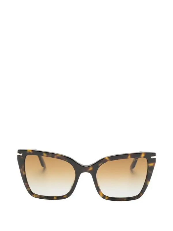 Emporio Armani Tortoiseshell Geometric Frame Sunglasses - Brown