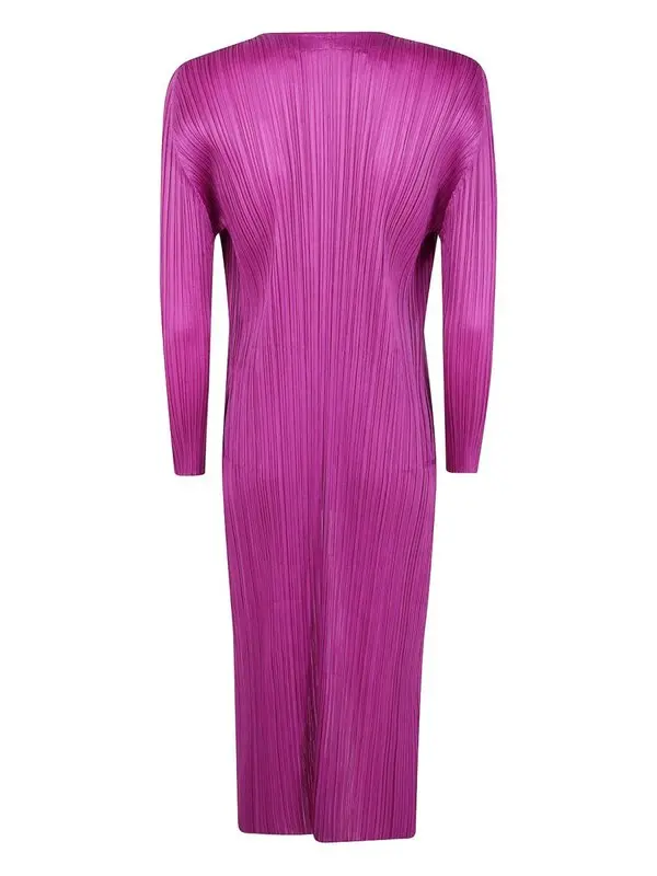 Issey Miyake Pleated Long Cardigan