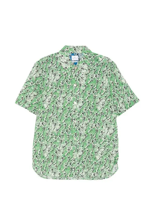 Paul Smith Field Floral Cotton Shirt - Green