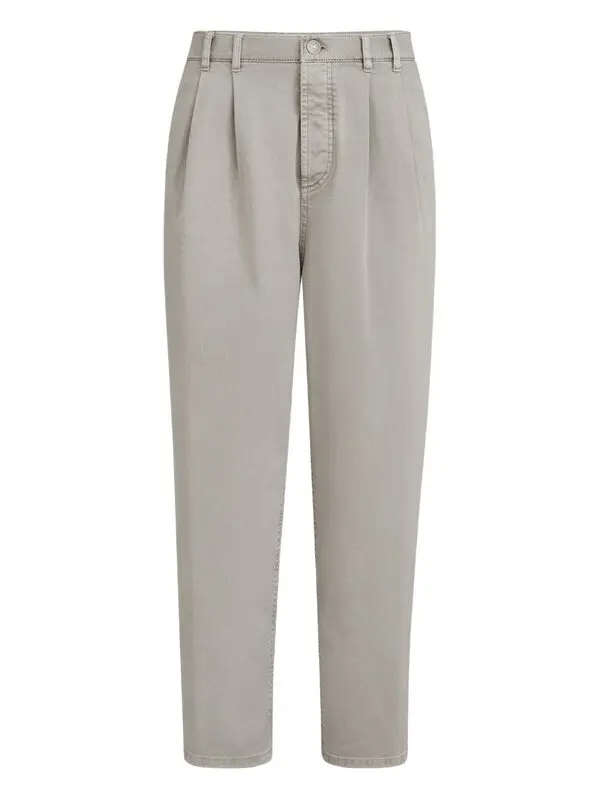 Brunello Cucinelli Pleated Cotton Trousers