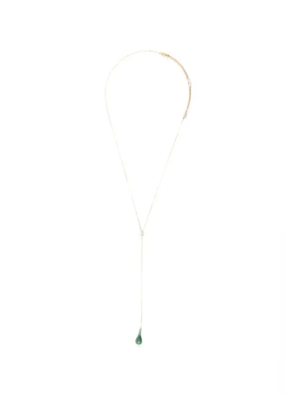 TOTEME Jade Drop Necklace - Green