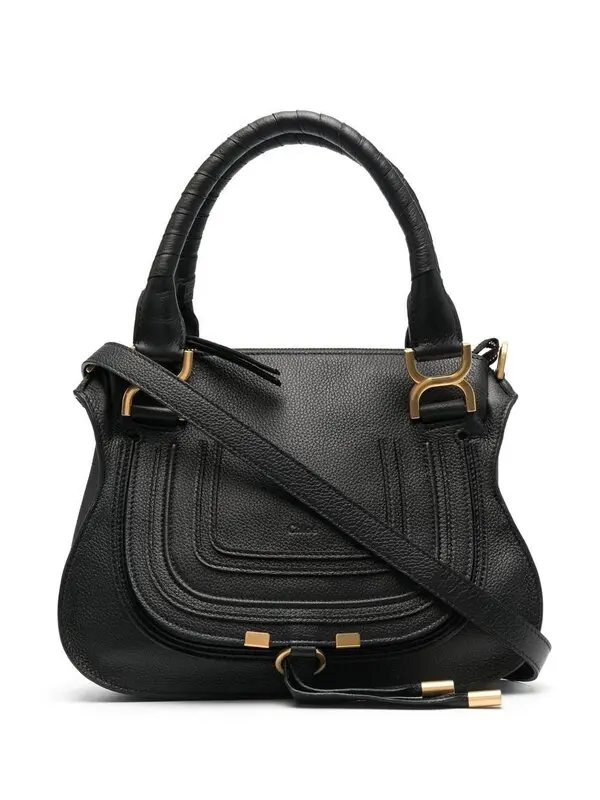 Chloé Marcie Small Leather Handbag - Black