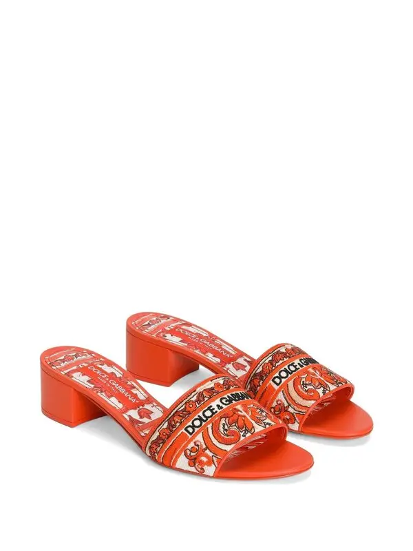 Dolce & Gabbana Maiolica Print Mules