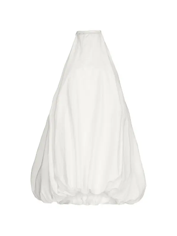 Alaïa Cotton Balloon Dress - White