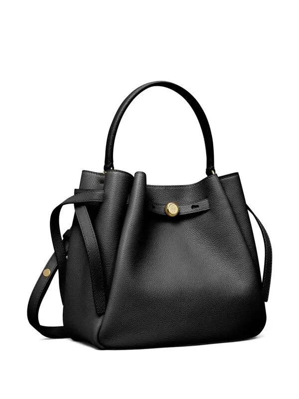 Tory Burch Romy Leather Bucket Bag - Black
