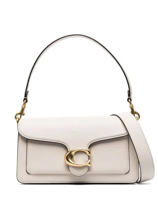 COACH Tabby 26 Leather Shoulder Bag - White