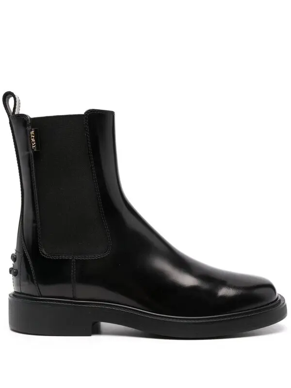 TOD'S Leather Chelsea Boots - Black