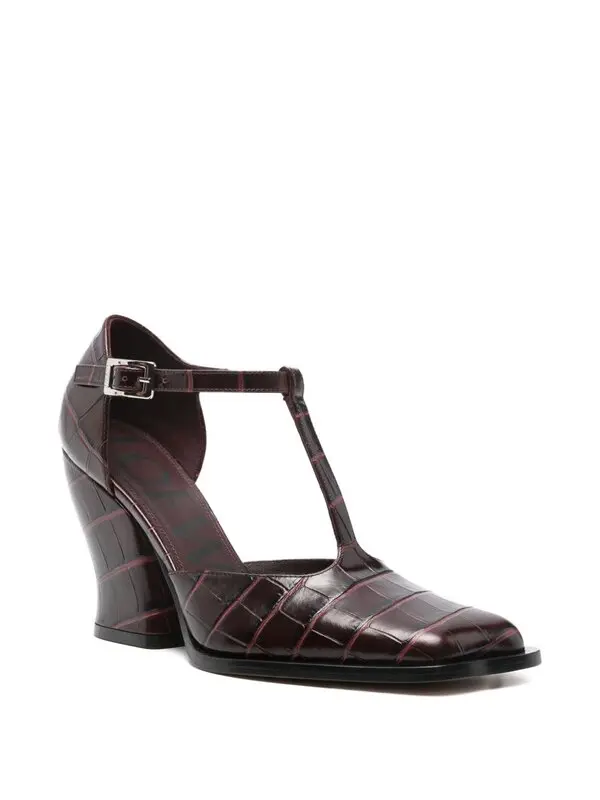 Loewe Onda Leather Pumps - Red