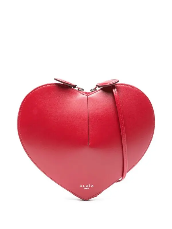 Alaïa Le Coeur Heart Shaped Leather Crossbody Bag - Red