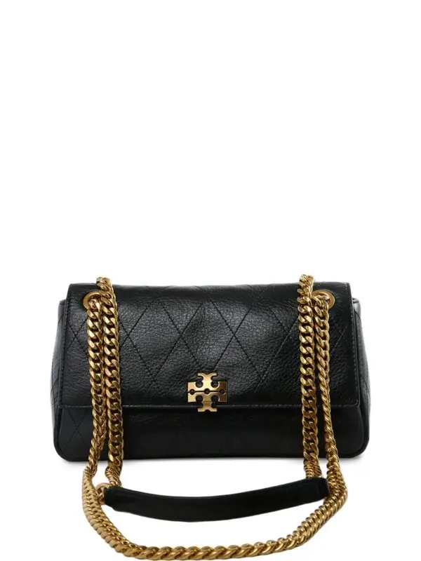 Tory Burch Charlie Small Leather Shoulder Bag - Black