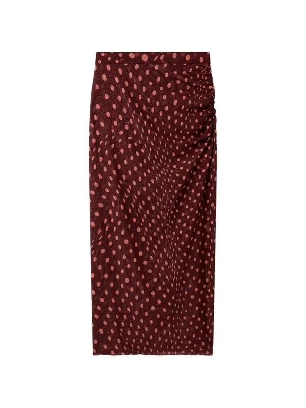 Stella McCartney Polka Dot Maxi Skirt - Red
