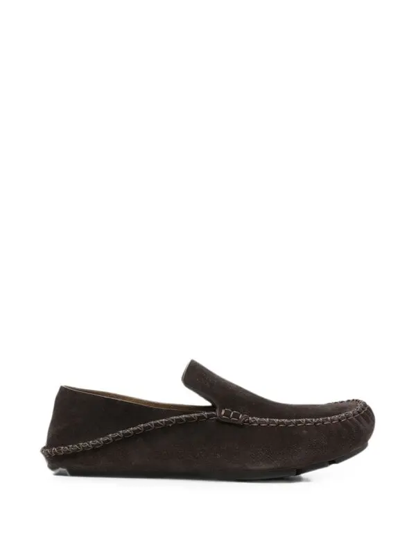 Loewe Rambla Leather Loafers - Brown