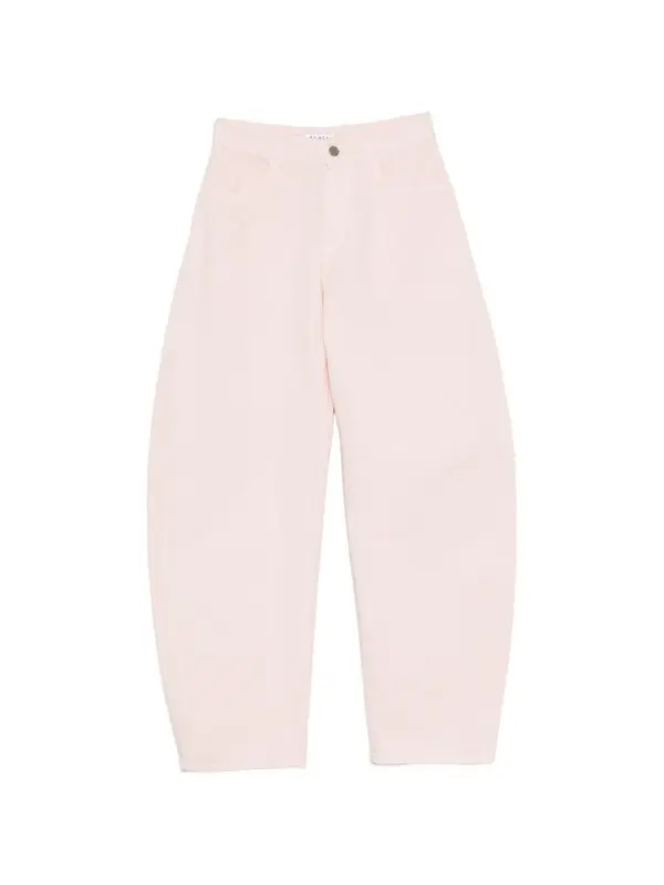 Alaïa Peplum Denim Jeans - Pink