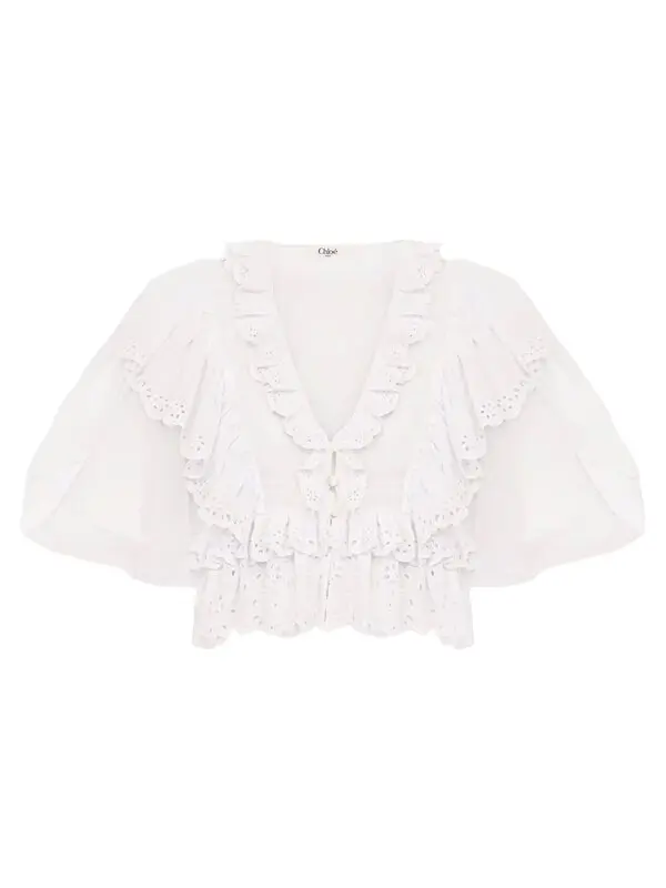 Chloé Ruffle Crop Top