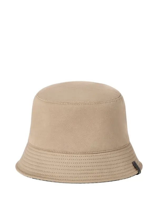 Brunello Cucinelli Cotton And Linen Bucket Hat - Brown