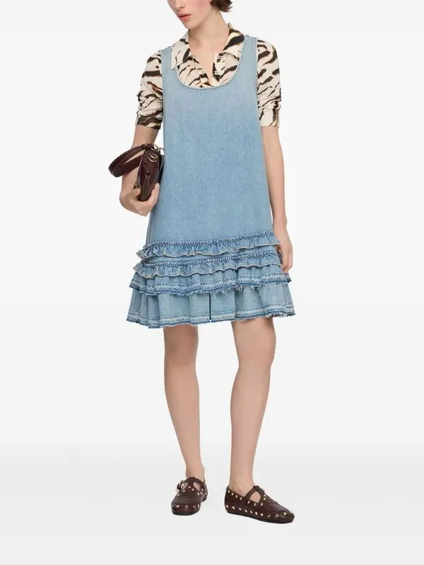 GANNI Organic Cotton Denim Mini Dress