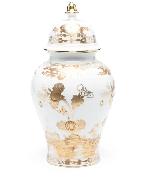 GINORI 1735 Oriente Italiano" Potiche Vase - Gold