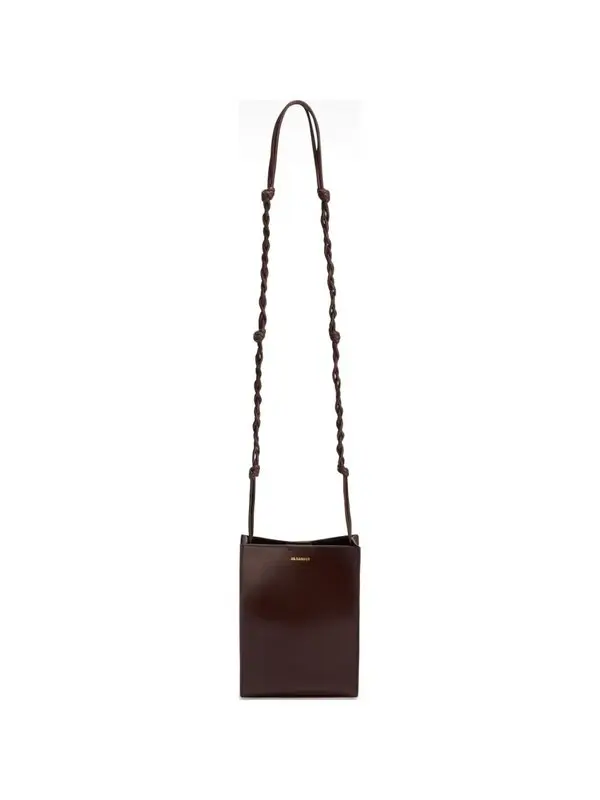 JIL SANDER Tangle Small Leather Crossbody Bag - Brown