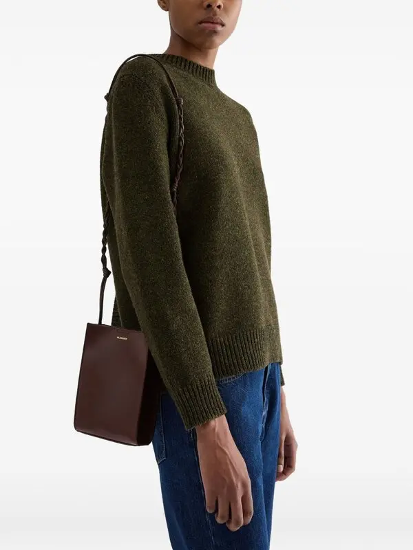 JIL SANDER Tangle Small Leather Crossbody Bag - Brown