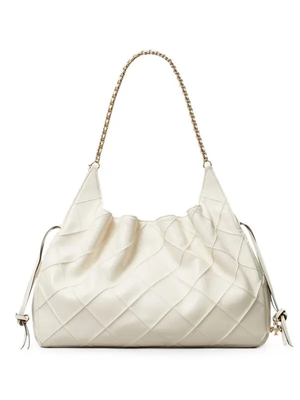Tory Burch Fleming Large Leather Tote - White
